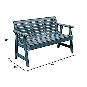 highwood Weatherly Garden Bench, 5 Feet, Nantucket Blue