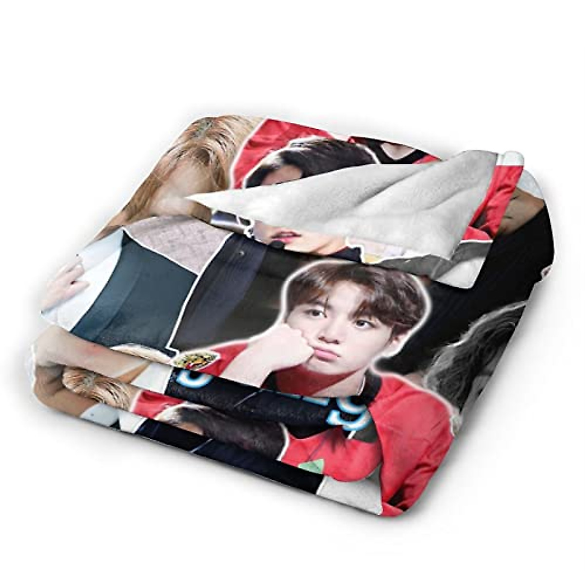 Blanket Jungkook Soft and Comfortable Warm Fleece Blanket for Sofa,Office Bed car Camp Couch Cozy Plush Throw Blankets Beach Blankets