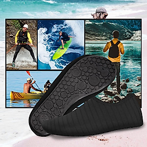North Bund Mens Womens Water Shoes Barefoot Quick-Dry Aqua Sports Socks for Yoga Swim Beach Surf Black 38/39
