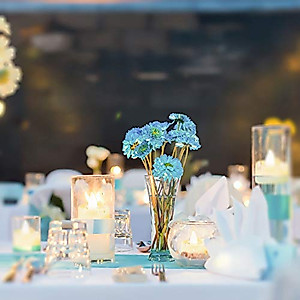 1000 Pieces Artificial Rose Petal with 24 Pieces Romantic Heart Candles Flameless Romantic Led Tealight Candle for Romantic Night Birthday Valentine's Day Anniversary Wedding Table Decor (Yellow)