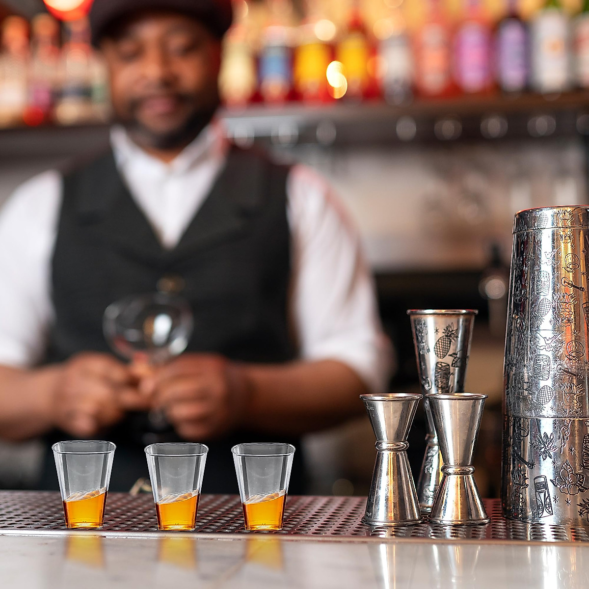 Smarty Had A Party 2 oz Clear Plastic Shot Glasses – Set of 500 Disposable Shot Glasses for Parties, Weddings, and Events – Bulk Plastic Shot Cups