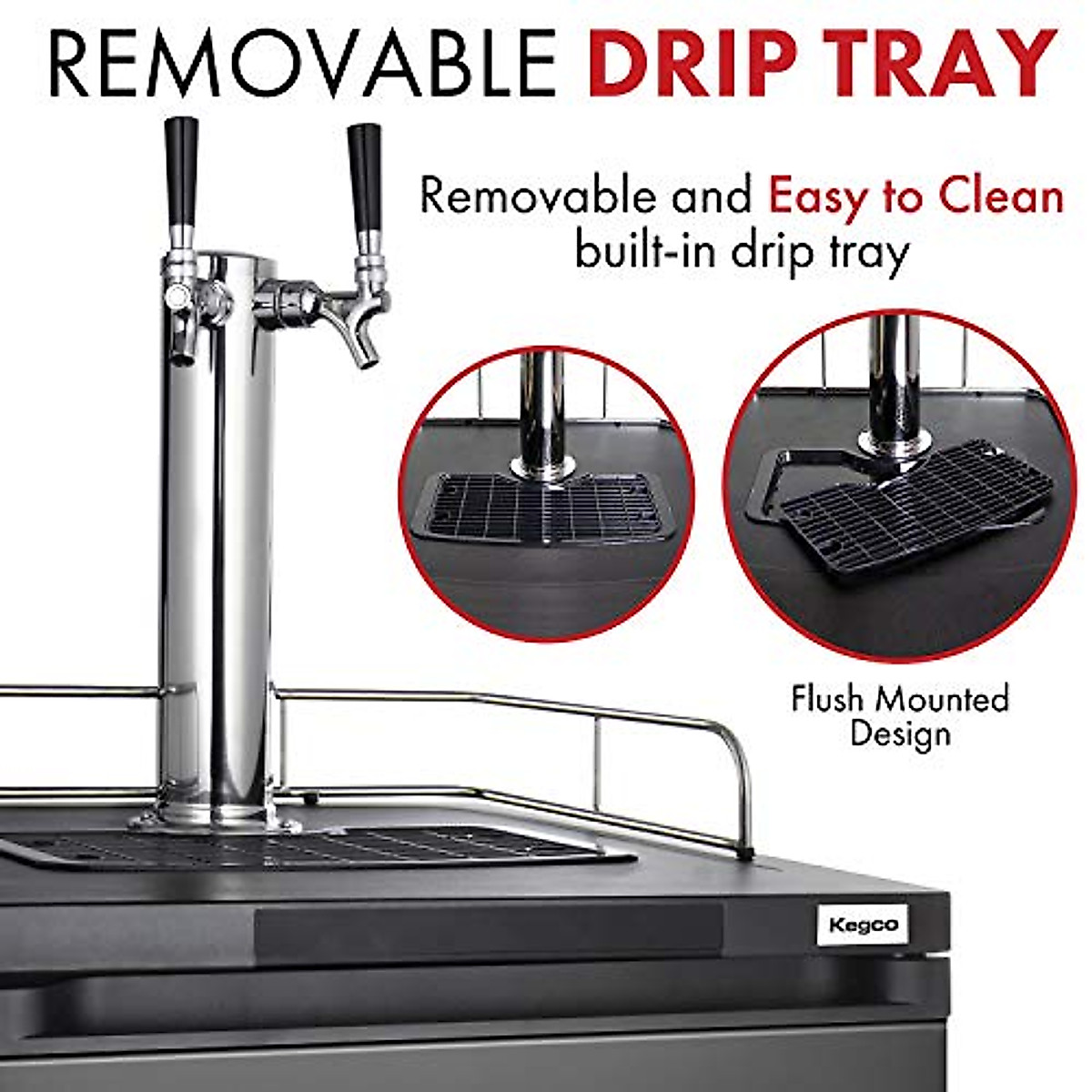 Kegco HBK209S-2 Keg Dispenser, stainless steel,2 Faucet without Kegs