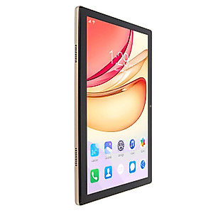 10.1in Tablet, 6GB RAM 128GB ROM 5G WiFi Tablet PC, Octa Core CPU HD Front 8MP Rear 16MP Dual Speakers Tablet for Office, Business, Gaming 100‑240V (Gold)