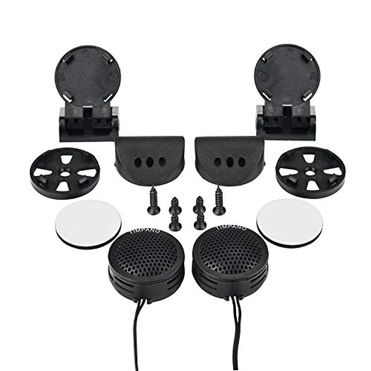 Timpano TPT-ST1 Dome Tweeter, 1 Inch Tweeter Set for Car Audio, Angle or Surface Mount Tweeters, 4 Ohm Soft Dome 150 Watts Max Power Tweeter for Pro Car Audio (Pair)