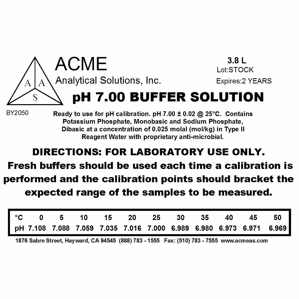 Acme Analytical Solutions pH 4 and 7 Buffer Solutions, 2 Gallons Total, pH Meter Calibration Solution, NIST Traceable Reference Standards, Designed for All pH Meters, 2 x 3.8 Liters, pH Buffer Combo