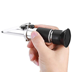 0-80% Brix Meter Refractometer, Portable Hand Held Sugar Content Measurement for Sugar, Food, Fruit, Beverages Honey