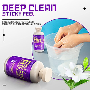 PUDUO Resin Cleaner Water Softener, Epoxy Resin Remover, Resin Remover Tools, Cleaner for Epoxy Resin, UV Resin, Resin Molds, 8 OZ Epoxy Hand Scrub Cleaner/Hand Soap (8 OZ)…