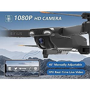 Heygelo S90 Drone with Camera for Adults, 1080P HD Mini FPV Drones for Kids Beginners, Foldable RC Quadcopter Toys Gifts for Boys Girls with Altitude Hold, Voice/Gesture Control, 3 Speeds, 2 Batteries