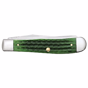 Case WR XX Pocket Knife John Deere Green Trapper Item #15707 - (6254 SS) - Length Closed: 4 1/8 Inches