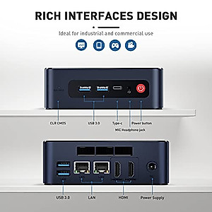 Beelink Processor N5105(up to 2.9GHz), U59 Pro Mini PC, Mini Desktop Computer with 16GB DDR4 + 500GB SSD, Supports 4K Dual HDMI/Type-C, Dual WiFi, BT4.0 Small Computer