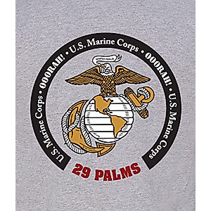 eMarinepx USMC 29 Palms Crew Neck Sweatshirt Grey. Made in USA. Officially Licensed with the United States Marine Corps