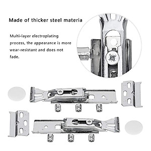 2Pcs Concealed Cabinet Hanger Universal Cupboard Wall Brackets Unit Heavy Duty Kitchen Wall Unit Cabinet Plates for Kitchen Bedroom Dinining Room Study