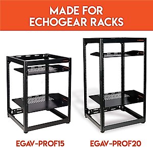 ECHOGEAR Rack Caster Kit - Add Wheels to Your Server Rack in Minutes - Compatible 15U & 20U Racks