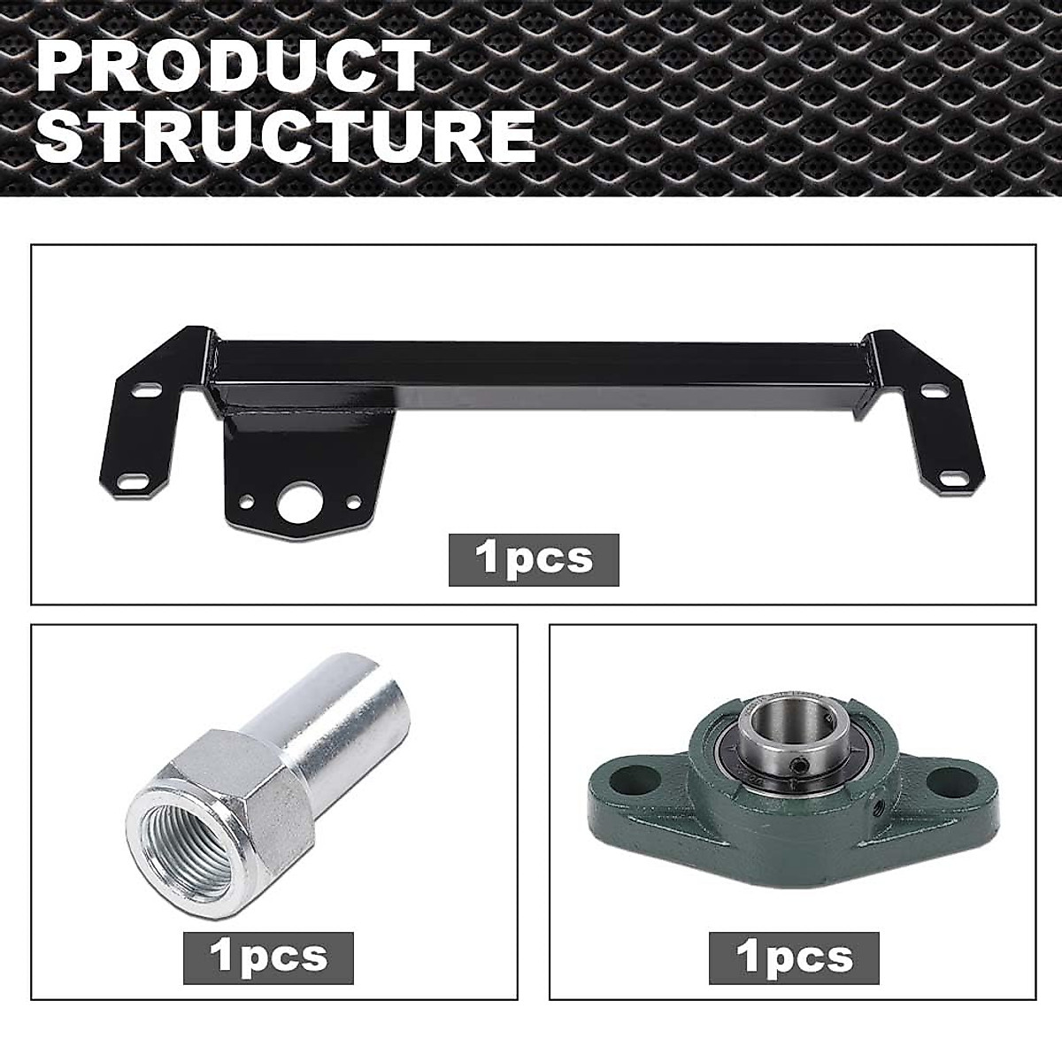 CNNELL Steering Gear Box Stabilizer Bar Brace Compatible with Dodge Ram 1500 2500 3500 4X4 4WD 3.9L / 5.2L / 5.9L / 8.0L 1994-2002(GASOLINE AND DIESEL)1032004