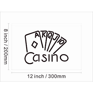 220092 Casino Poker Game Card Room Man Cave Home Decor Display LED Light Neon Sign (12" X 8", Red)