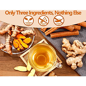 120 Premium Turmeric, Ginger, Cinnamon Blend Tea Bags, 100% Natural & No Additives & Caffeine Free.