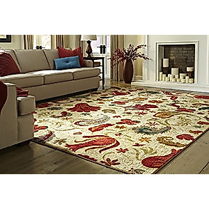 Mohawk Home Tropical Acres Area Rugs, 7 ft 6 in x 7 ft 6 in, Tan