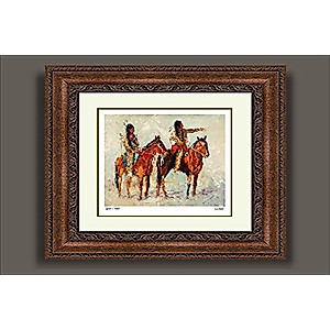 As the Crow Flies, Native American Sioux Indians Limited Edition, Signed and Numbered Print by Andre Dluhos