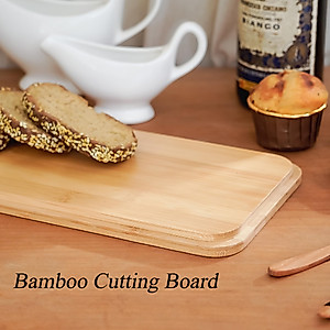 NIKKY HOME Extra Large Space Saving Farmhouse Bread Box With Wood Lid - Holds 2 Loaves - Vertical Breadbox Bread Storage Bin Holder for Kitchen Countertop, White