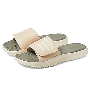 adidas Unisex Alphabounce 2.0 Slides Sandal, Sand Strata/Silver Pebble/Wonder White, 9 US Men