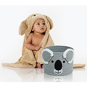 T&T Homewares Koala Storage Basket Medium Size, Ideal for Baby Diapers, Laundry, Nursery & Kids Room - Versatile Organizer for Woodland Decor, Pet Toys