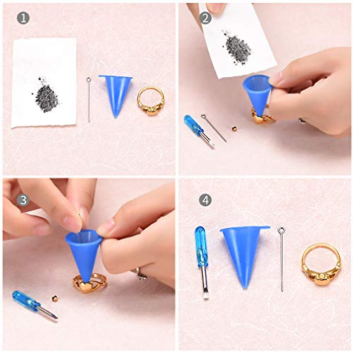 Minicremation Cremation Urn Ring for Ashes for Women Stainless Steel Heart Finger Ring Waterproof Memorial Keepsake Cremation Ring Holds Loved Ones Ashes