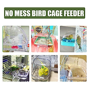 WQY GroceryShop Bird Bath for Cage, Cleaning Pet Supplies Cockatiel Bird Bathtub with Hanging Hooks for Little Bird Parrots Spacious Parakeets Portable Shower for Most Birdcage