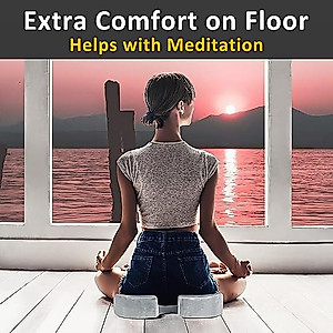 Dreamer Car Large Office Chair Cushions/Chair Pads with Thick Memory Foam - Luxurious Comfort and Support for Extended Sitting (Velvet Cover, Gray)