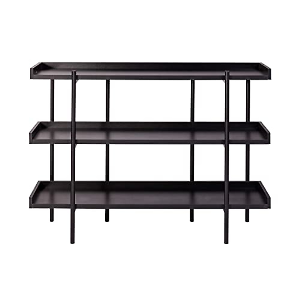 OneSpace Modern Wood and Steel 3 Display Shelf, Black