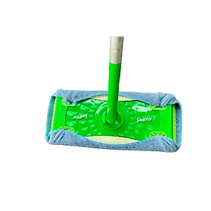 Synonymous compatible reusable Swiffer pads for use with Swiffer Sweeper and Swiffer Bissell Steamboost - replacement for wet Swiffer pads and Swiffer dry pads (6 pack compatible Swiffer mop pads)