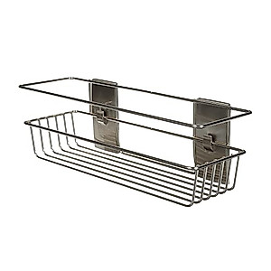 Command BATH31-SN-ES, Heavy Duty Shower, Satin Nickel, 1-Caddy, 1-Prep Wipe, 4-Water-Resistant Strips, Organize Damage-Free, 0