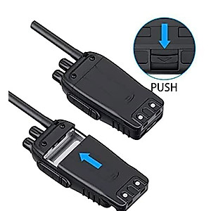 VBTER Walkie Talkies Rechargeable with Earpieces Mic, Two-Way Radios Long Range USB Cable Charging 14 Channel Handheld Transceiver Walky Talky（2 Pack）