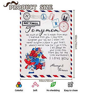 uMtsalane Gifts for Mom, Mothers Day from Daughter Son, Mom Gifts, Birthday Gifts for Mom, Mother Gifts, 70" x 55" Light Throw Blanket