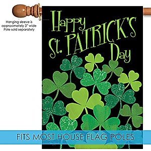 Toland Home Garden 109124 Shamrocks St Patricks Day Flag 28x40 Inch Double Sided St Patricks Day Garden Flag for Outdoor House St Pats Flag Yard Decoration