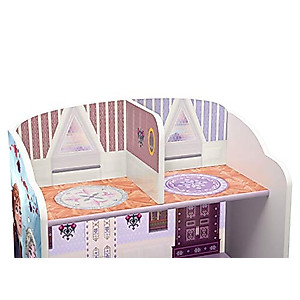 Delta Children Wooden Playhouse 4-Shelf Bookcase for Kids, Frozen II