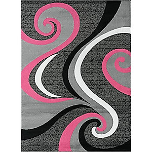 0327 Pink 7'10x10'6 Area Rug Carpet Large New