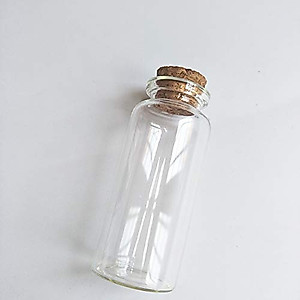 Luo House 10pcs 30ml Cork Stopper Glass Bottle Vials Jars with Cork Wishing Bottle Wedding Favor 30x70mm