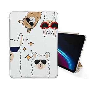 Cute Llama Kawaii Alpaca case Compatible with iPad Mini Air Pro 7.9 8.3 9.7 10.2 10.9 11 12.9 inch Pattern Cover New 2022 2021 Trifold Stand 3 4 5 6 7 8 9 Generation 497 (11" Pro 1/2/3 gen)