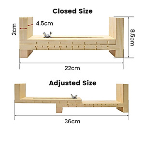 Xximuim Wooden Jig Bracelet Maker, Adjustable Paracord Jig Bracelet Maker U Shape Wooden Frame Bracelet Jig Kit DIY Wristband Rope Knot Braided Fixing Tools