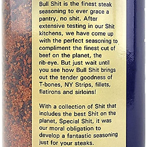 Bull Shit Steak Seasoning, Net Wt 12oz