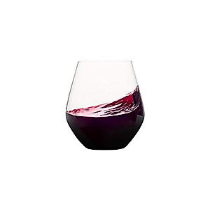 Mikasa Gianna Ombre Smoke Stemless Wine Glass, 1 Count (Pack of 1), Clear