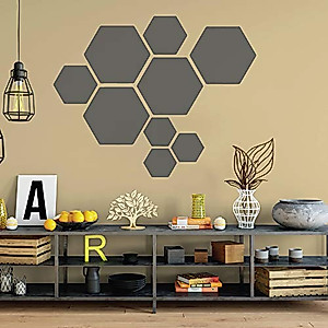 NAKLEO 5 pcs Reusable Plastic Stencils - Honey Honeycomb Hexagon - 13.4" to 3.5" - Pattern Children Kids Painting Template Room Decor - Craft DIY Wall Furniture