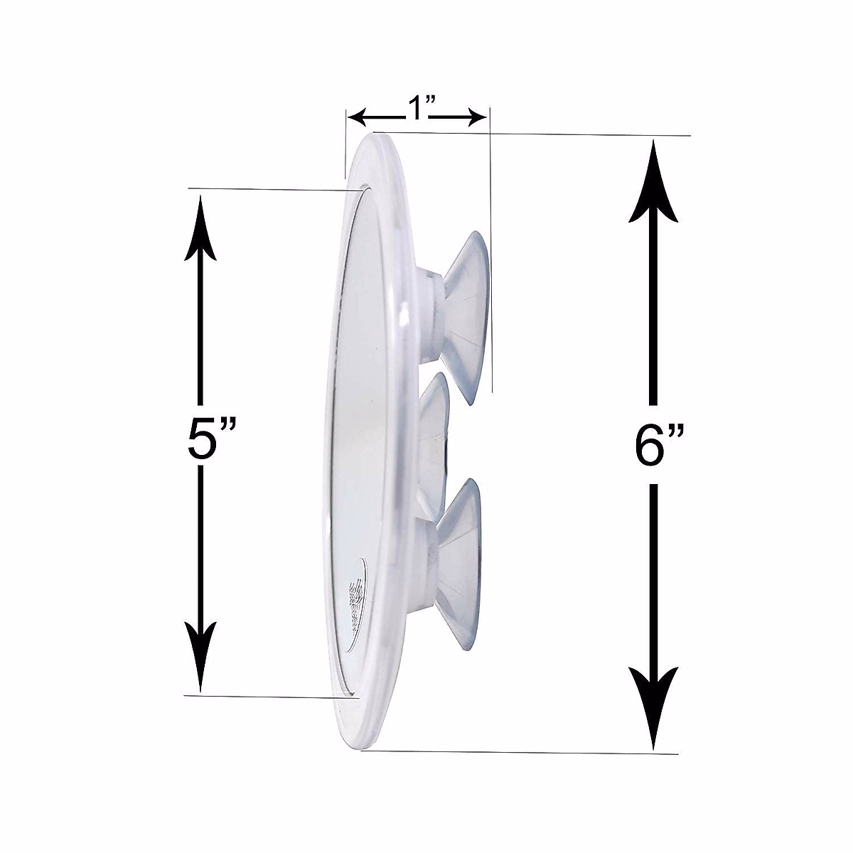 10X Magnifying Mirror with Suction Cup for Precise Eye Makeup, Blackhead/Blemish Removal – Round 6” Circle Glass with Magnifier & 3 Suction Cups