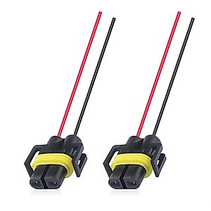 2 Pack H11 Headlight Wiring Harness Sockets,H11 Connector with Headlight Pigtail,Universal Fog Light Wiring Harness Connector Car Accessories for Most Cars SUVs Trucks