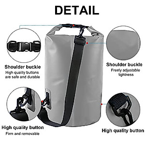 JIMACRO Dry Bag Waterproof Backpack, 30L Roll Top Float Lightweight Dry Bags Shoulder Strap Backpack, 500D Tarpaulin Wet Bag for Travelling Fishing Cycling Kayaking Swimming Boating