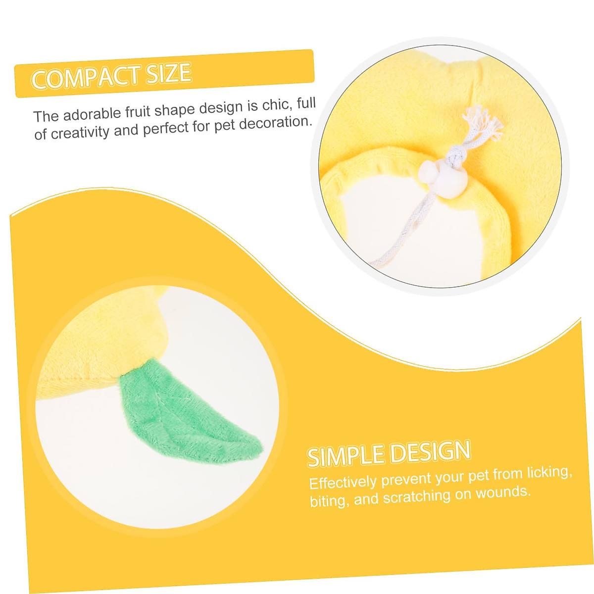 Kisangel 5pcs Cat Collar Lint Fruit Neck Circle