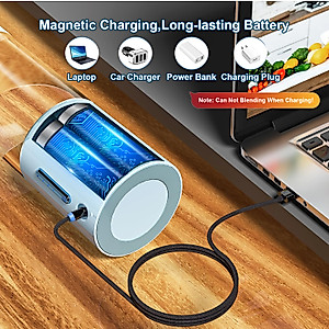 Portable Personal Blender with Insulated Sleeve for Juice, Shakes and Smoothies - 16 Oz Mini Blender Cup with 6 Blades, USB Rechargeable, BPA Free - Small Blender for Kitchen, Travel, Office, Gym