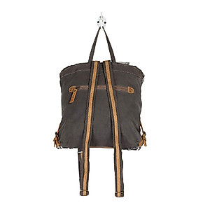Myra Bag Grizzle Cowhide & Upcycled Canvas Backpack S-1205