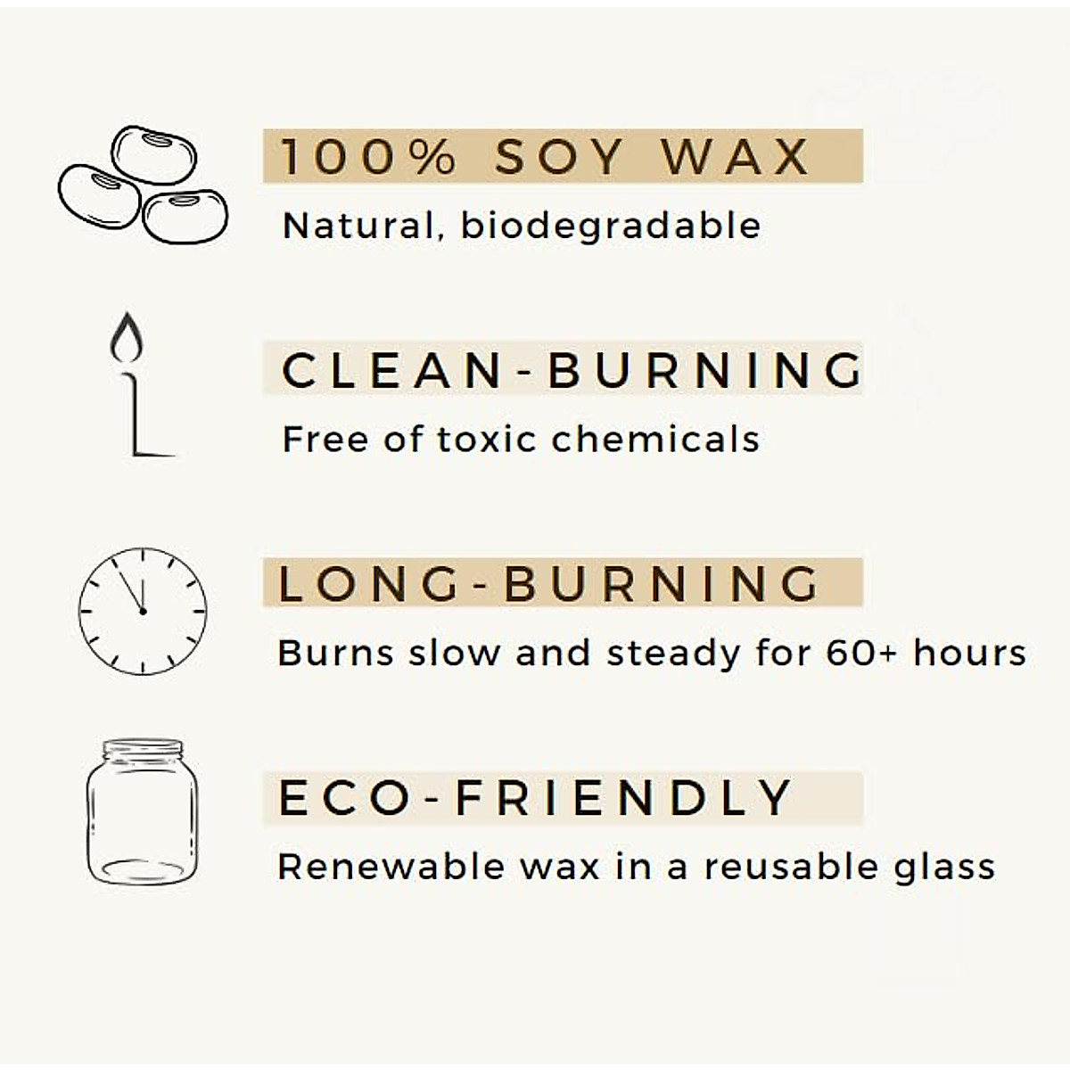 Vera Rose Home Vanilla Scented Soy Candle Long Burning Candles 60+ Hours White Candle Clean Burning Natural Scented Candle - Chistmas Gift, Christmas Candle, Vegan Candle 12oz Jar Candles