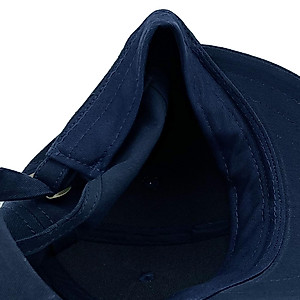 REDSHARKS mens Structured Short Bill Plain Brim Trucker Baseball Dad Cap, Navy, X-Large